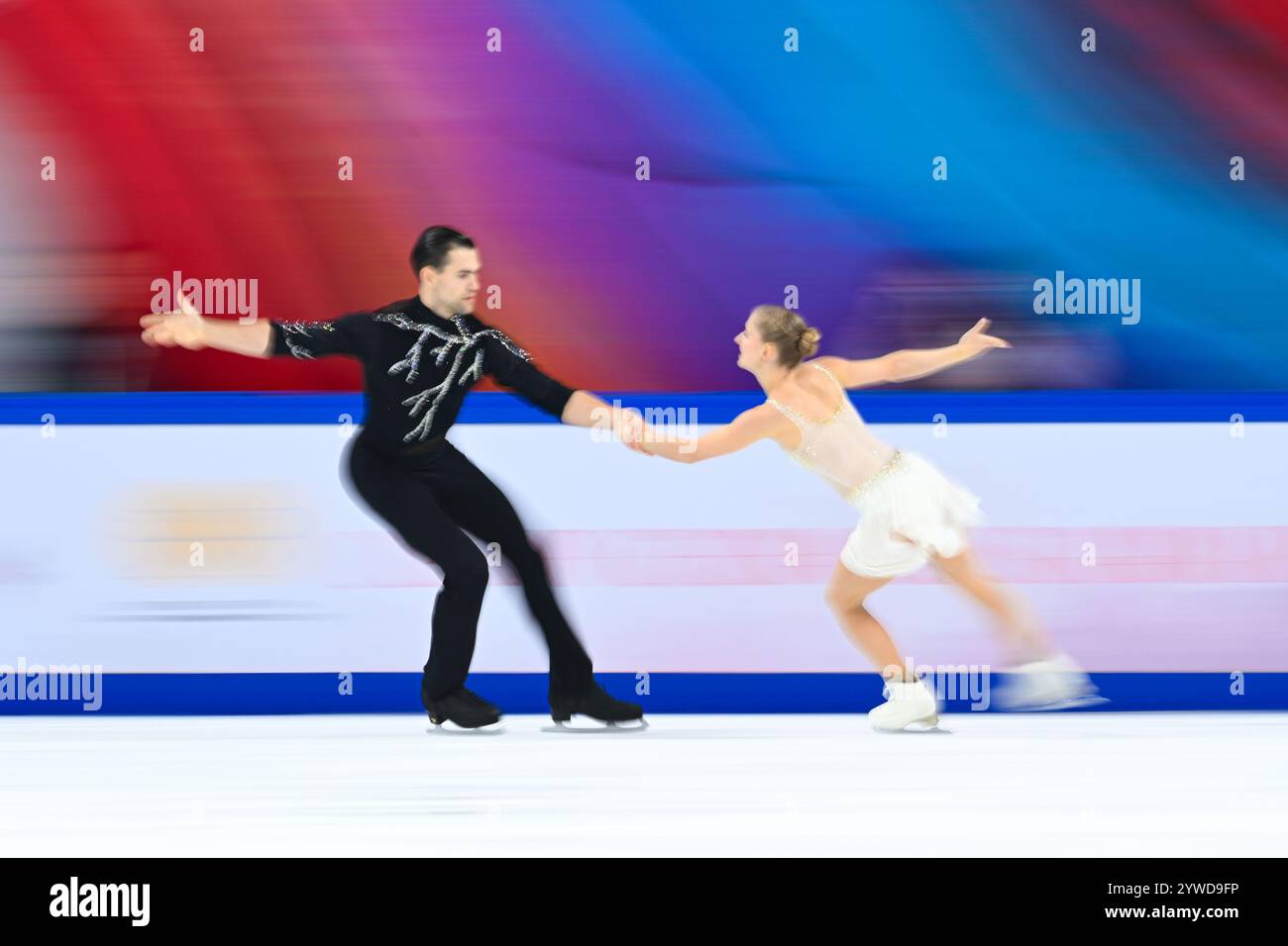 German duo of Heize and Volodyne is competing in a pairs skating freestyle.Chongqing,China.23th ...