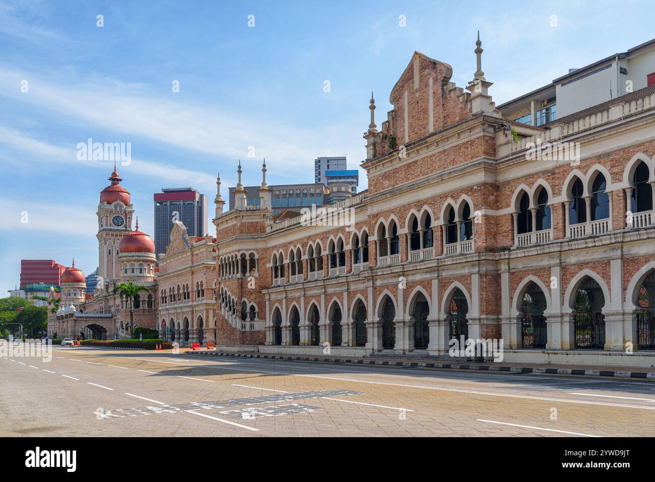 The Sultan Abdul Samad Building and Jalan Raja, Kuala Lumpur Stock ...