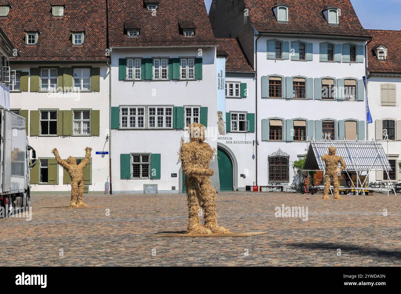 Basel, Switzerland - June, 19.2023: Straw figures showing emotional ...