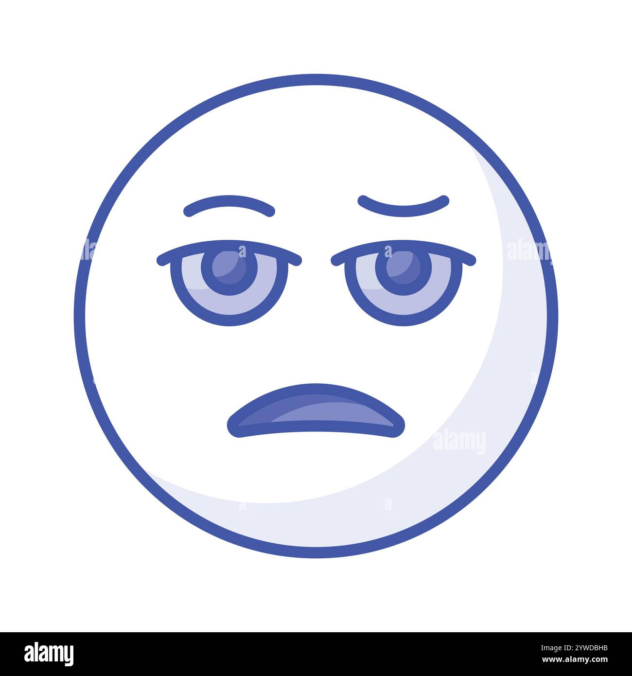 Bored face expression, icon of bored emoji, premium vector Stock Vector ...