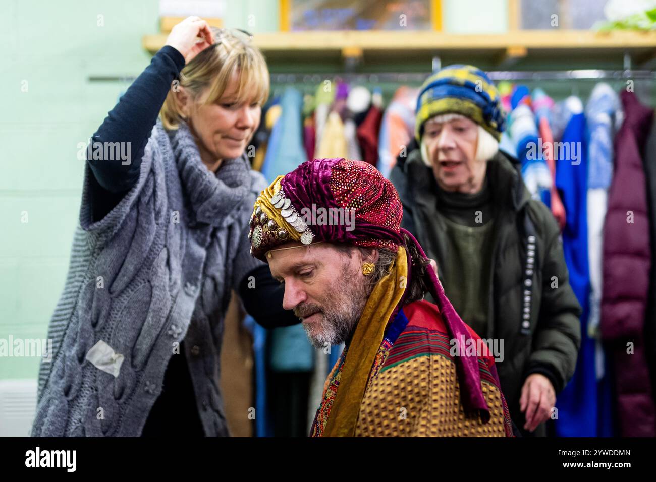 Cast get into costume at the dress rehearsal for the Wintershall estate ...