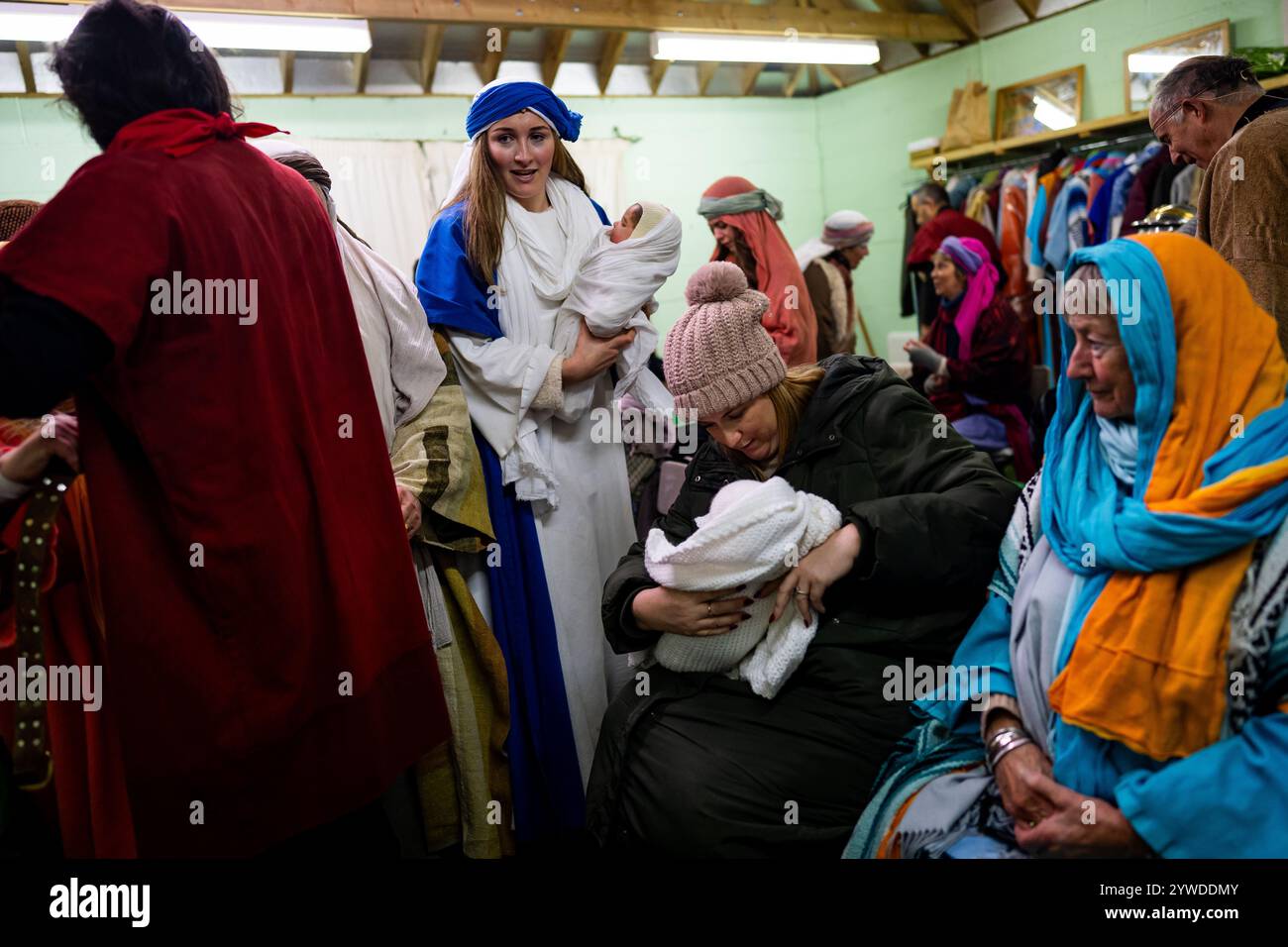 Cast get into costume at the dress rehearsal for the Wintershall estate ...
