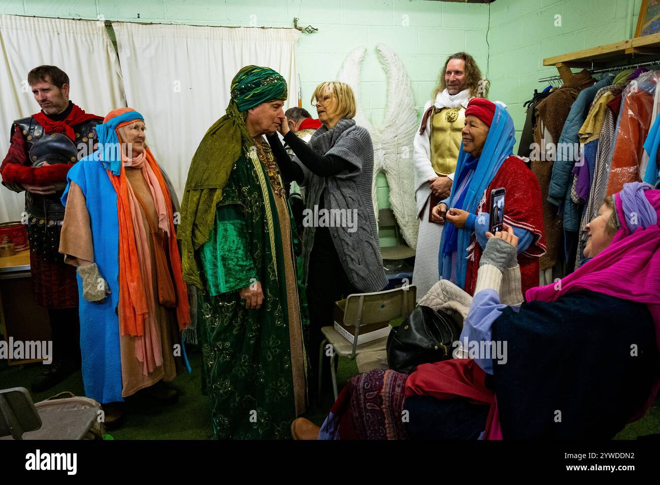 Cast get into costume at the dress rehearsal for the Wintershall estate ...