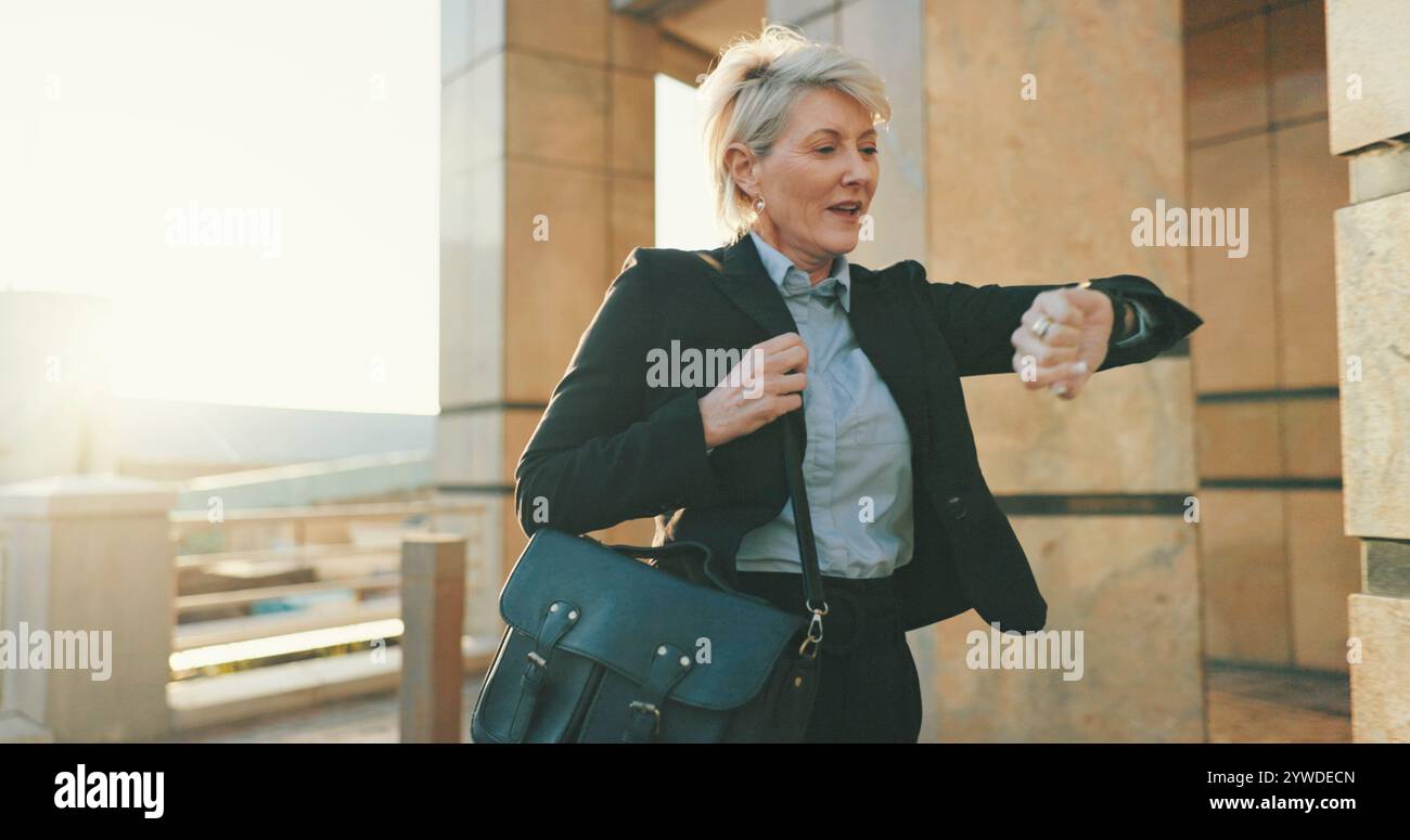Stressed woman rushing work in hi-res stock photography and images - Alamy