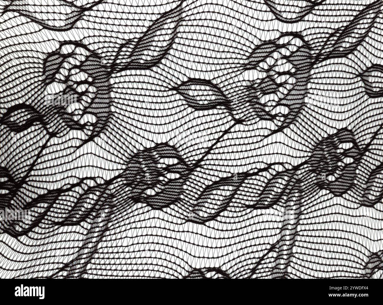 Black nylon flower pattern elasticated micro mesh fabric texture ...