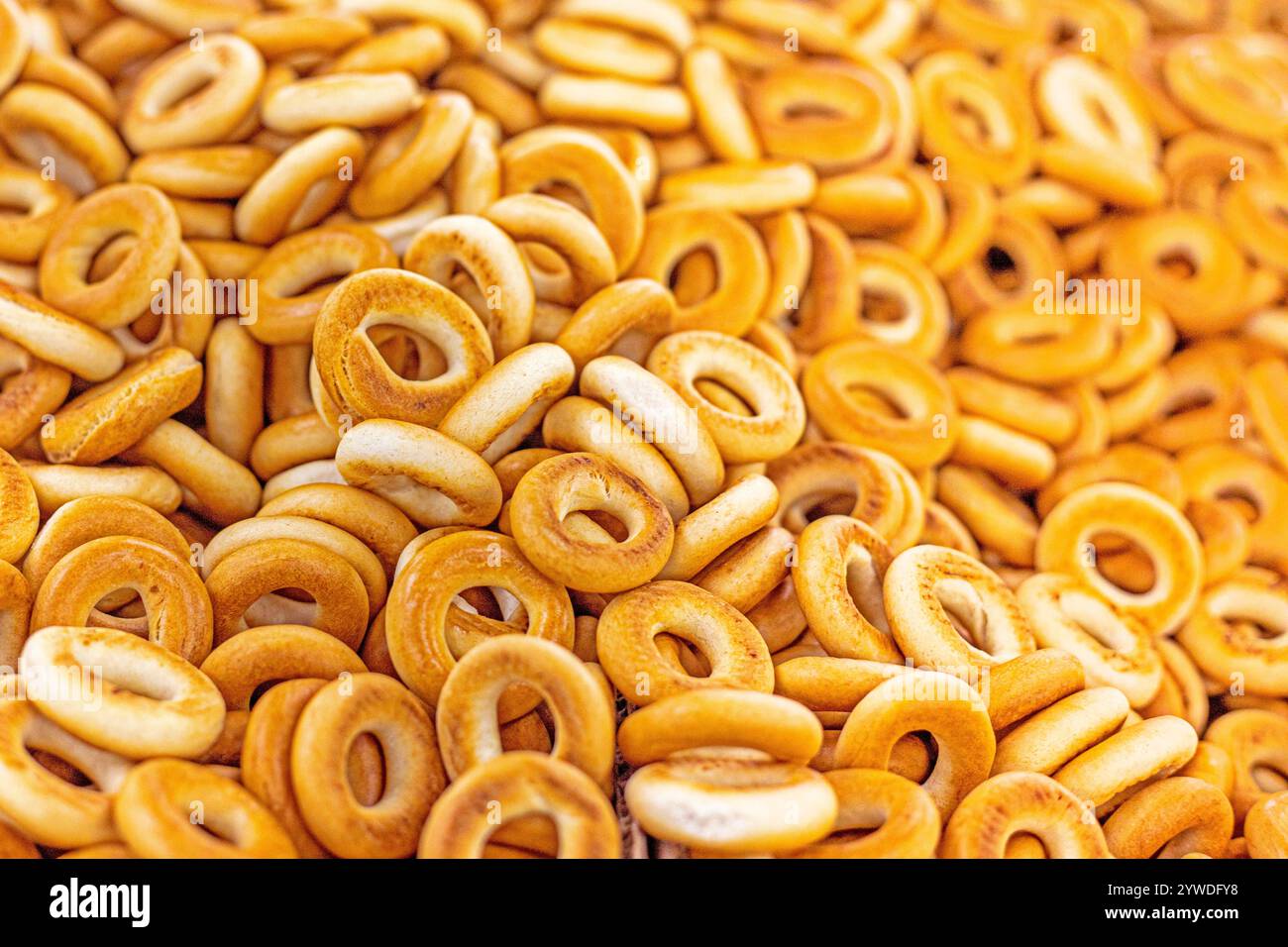 sweet small round cookies bagels in the confectionery section of the ...