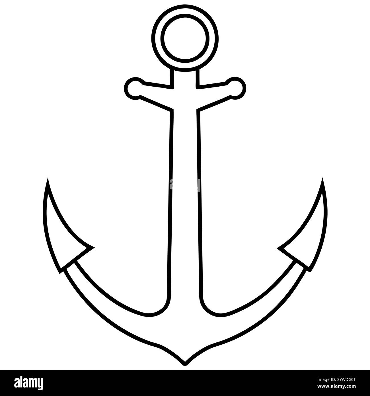Anchor of the vessel for mooring. The symbol of tourism and recreation ...