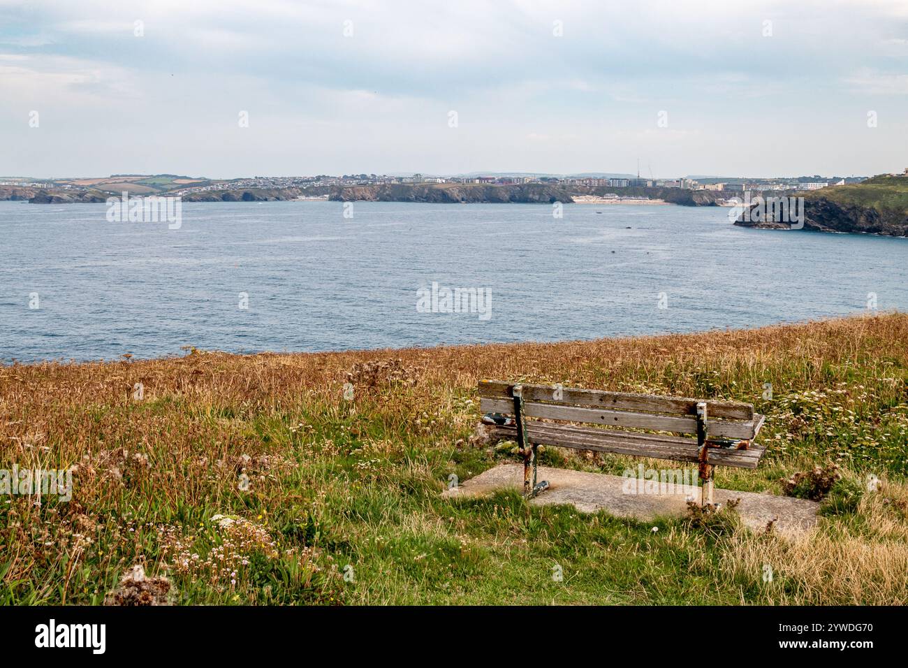 A bench to rest on and enjoy the sea view along the South West Coast ...