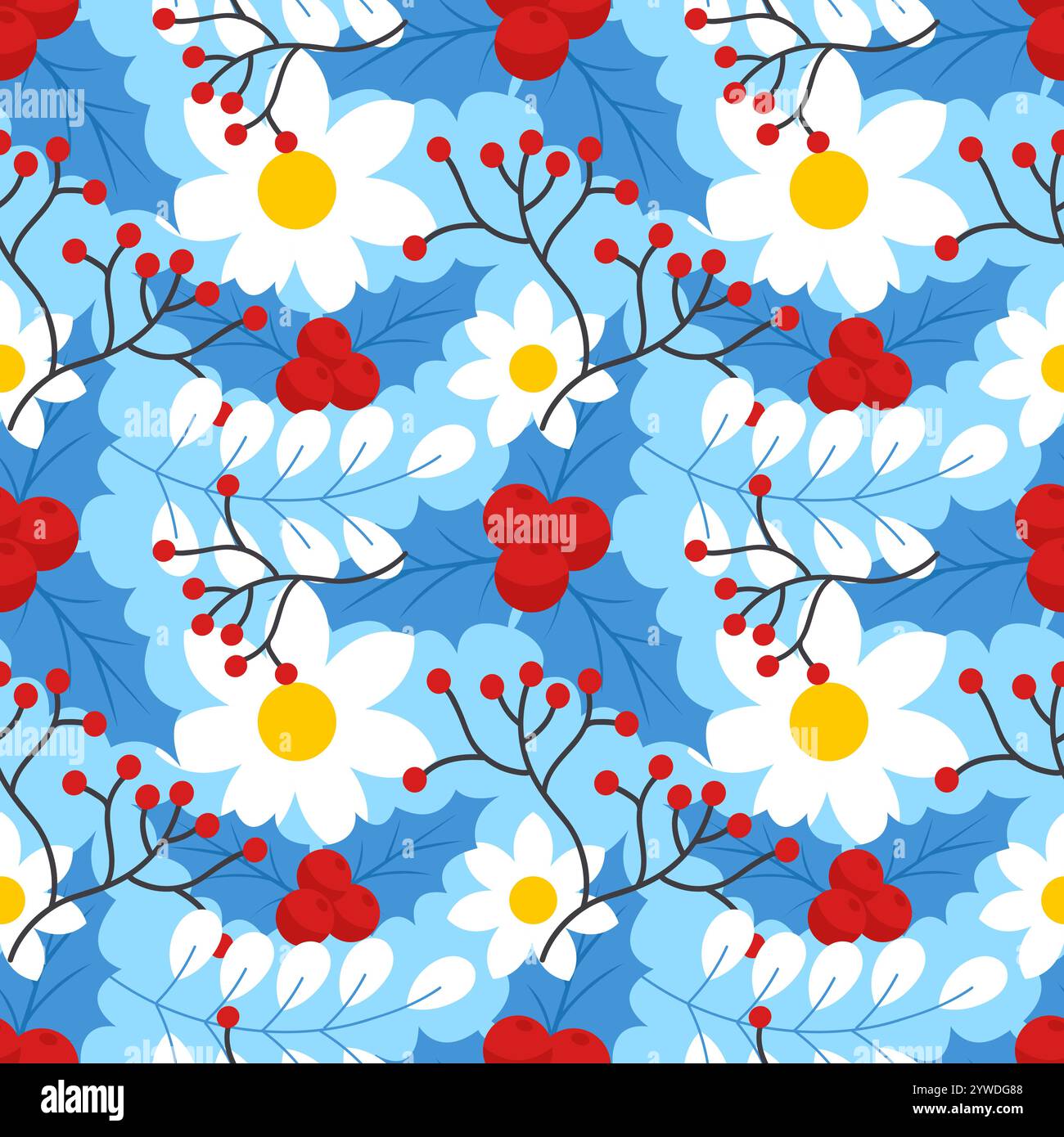 Charming Winter Seamless Pattern Design Featuring Decorative Elements ...