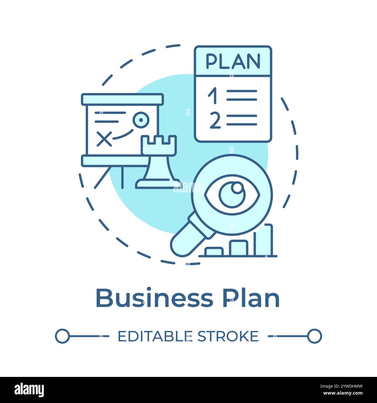 Business plan light blue concept icon Stock Vector Image & Art - Alamy