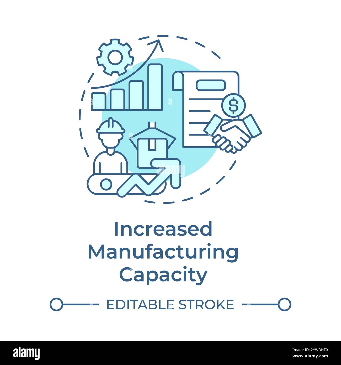 Increased manufacturing capacity light blue concept icon Stock Vector ... Increased manufacturing capacity light blue concept icon Stock Vector ...