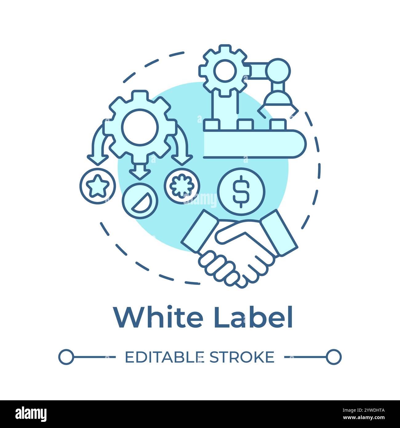 White label light blue concept icon Stock Vector Image & Art - Alamy