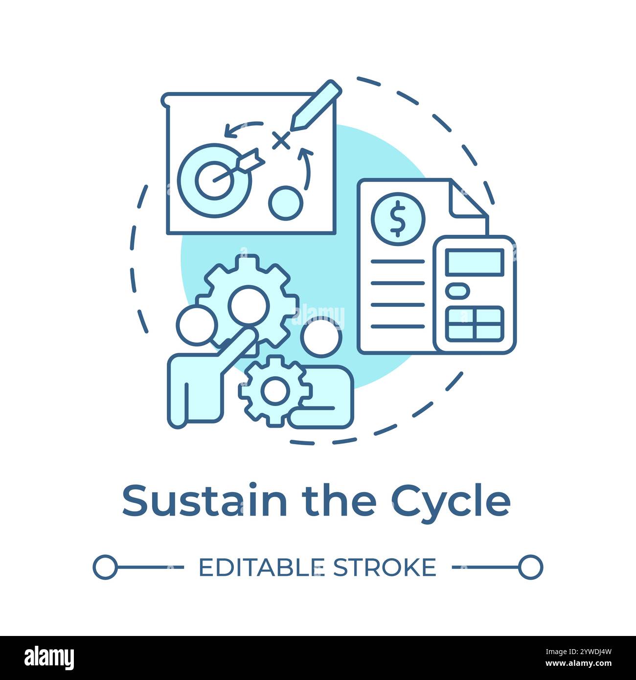 Sustain cycle light blue concept icon Stock Vector Image & Art - Alamy