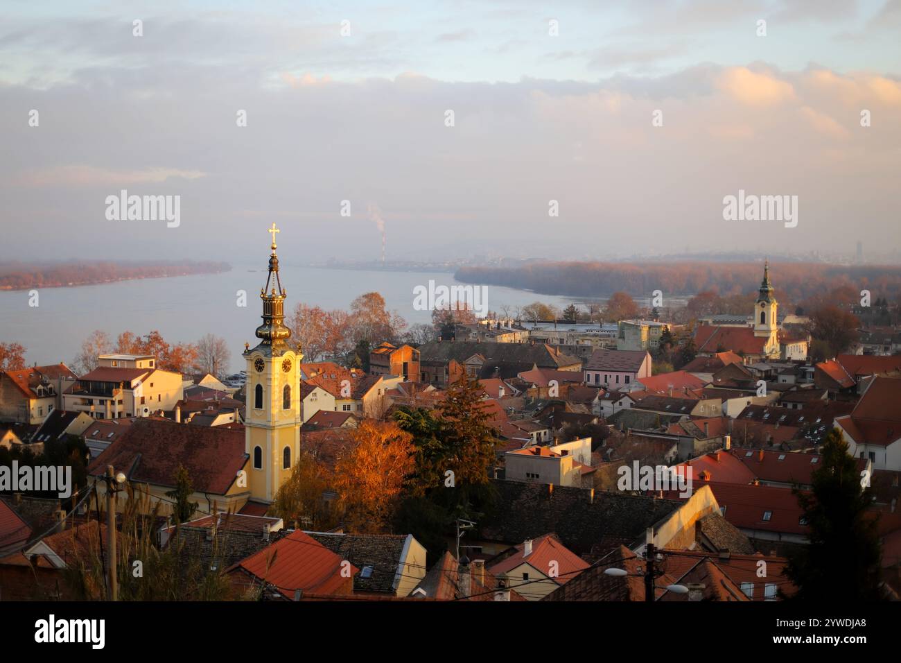 Aerial view gardos tower danube hi-res stock photography and images - Alamy