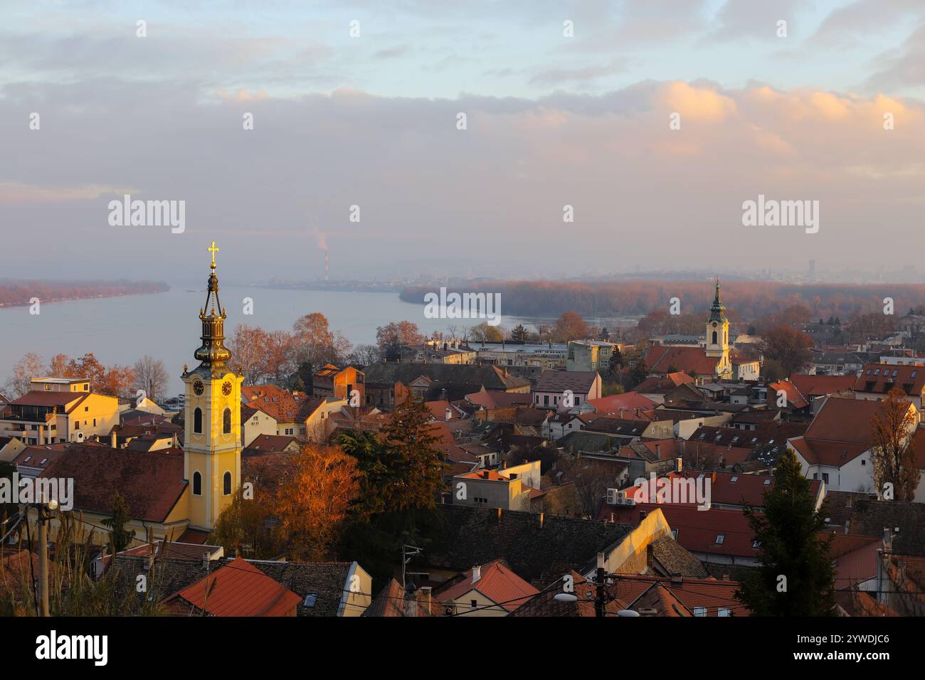 Aerial view gardos tower danube hi-res stock photography and images - Alamy