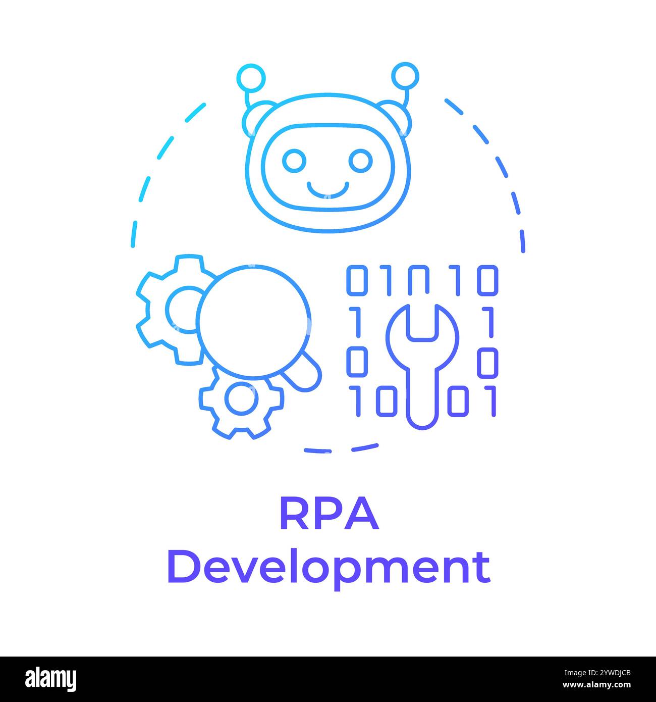 RPA development blue gradient concept icon Stock Vector Image & Art - Alamy