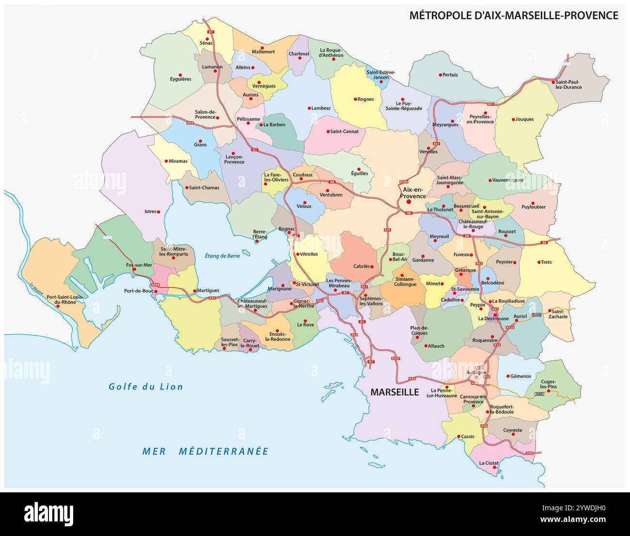 Aix en provence vector map hi-res stock photography and images - Alamy