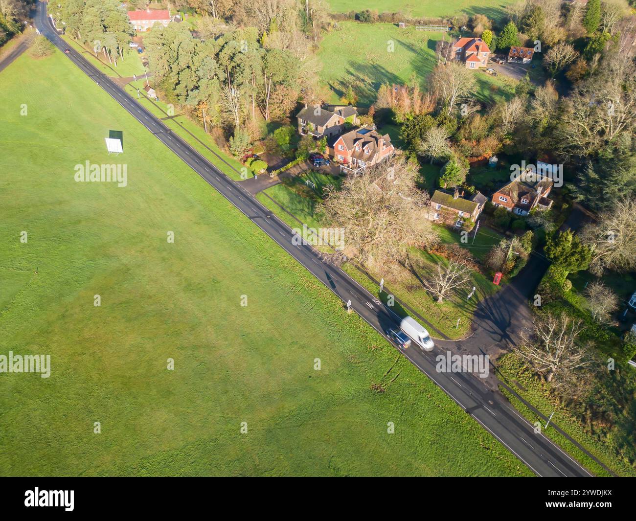 aerial view of the village green and cricket pitch in staplefield ...