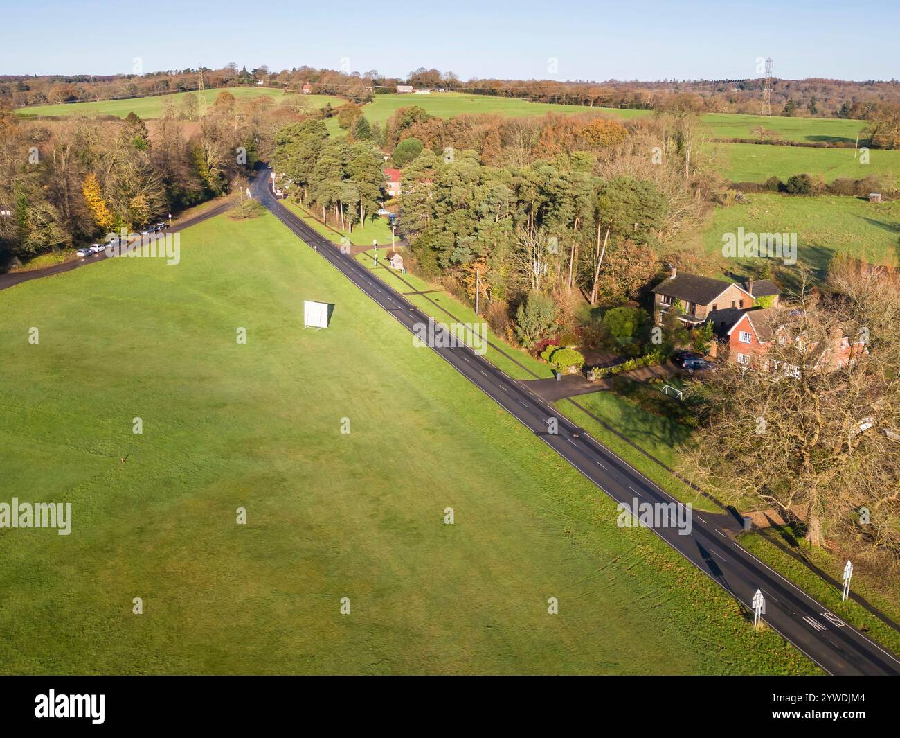 aerial view of the village green and cricket pitch in staplefield ...