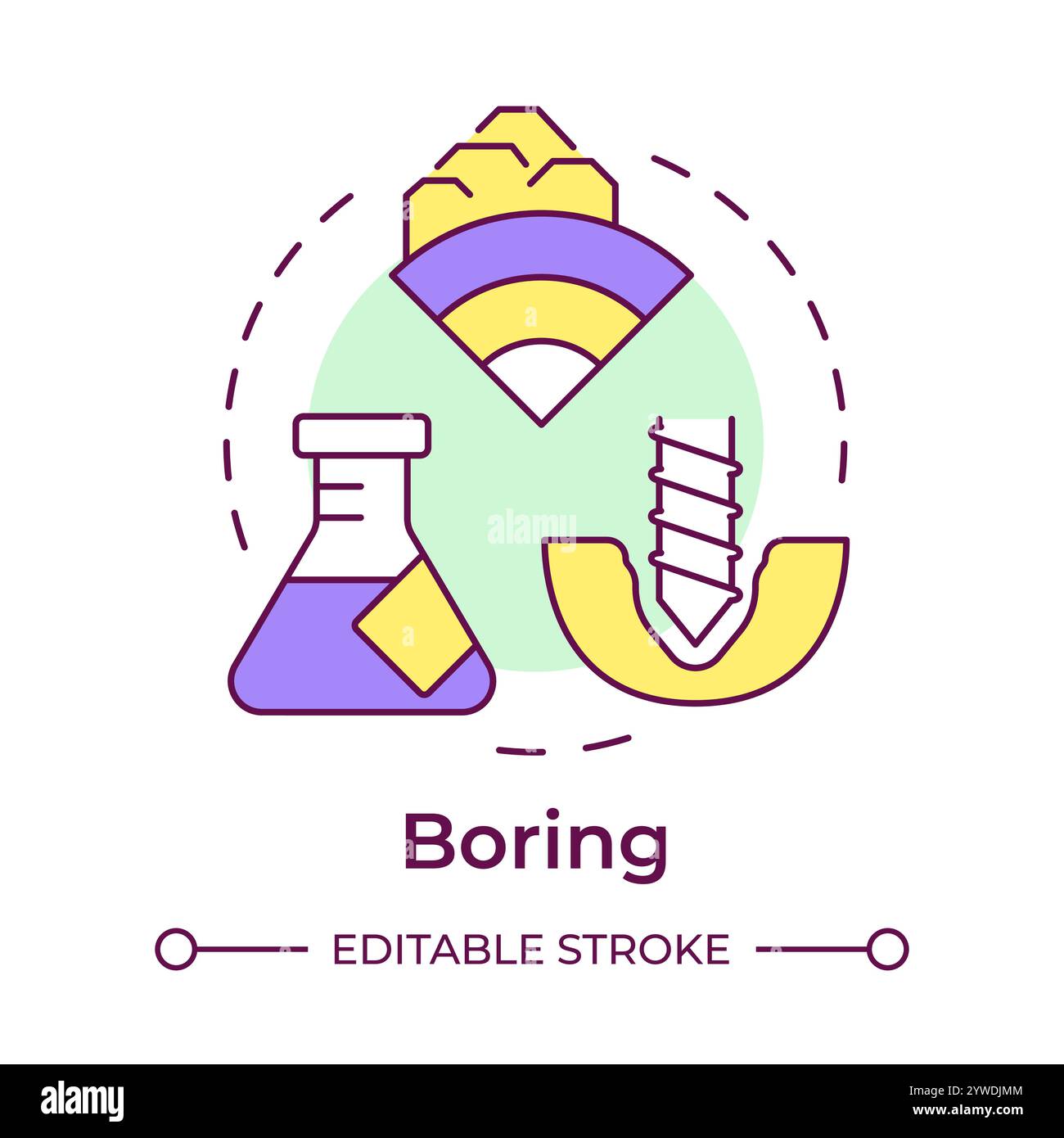 Boring multi color concept icon Stock Vector Image & Art - Alamy