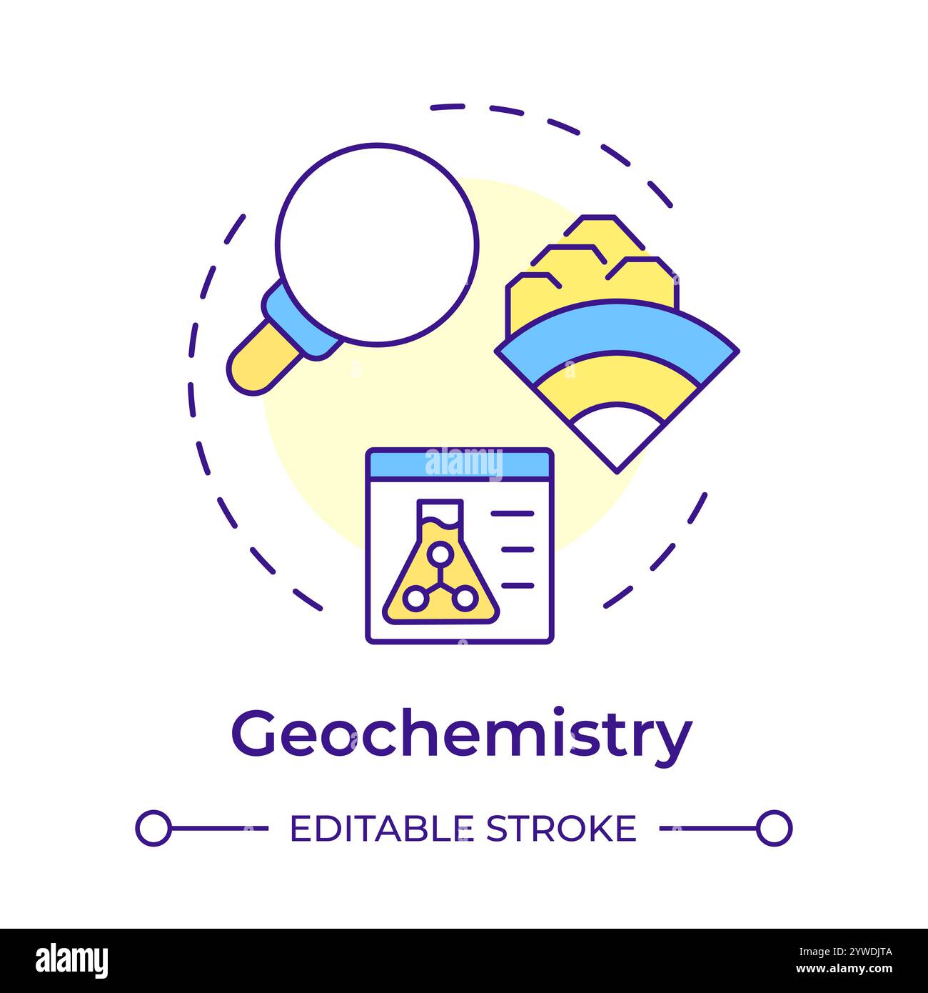 Geochemistry Multi Color Concept Icon Stock Vector Image And Art Alamy