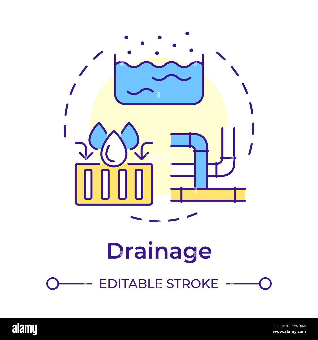 Drainage conditions multi color concept icon Stock Vector Image & Art ...