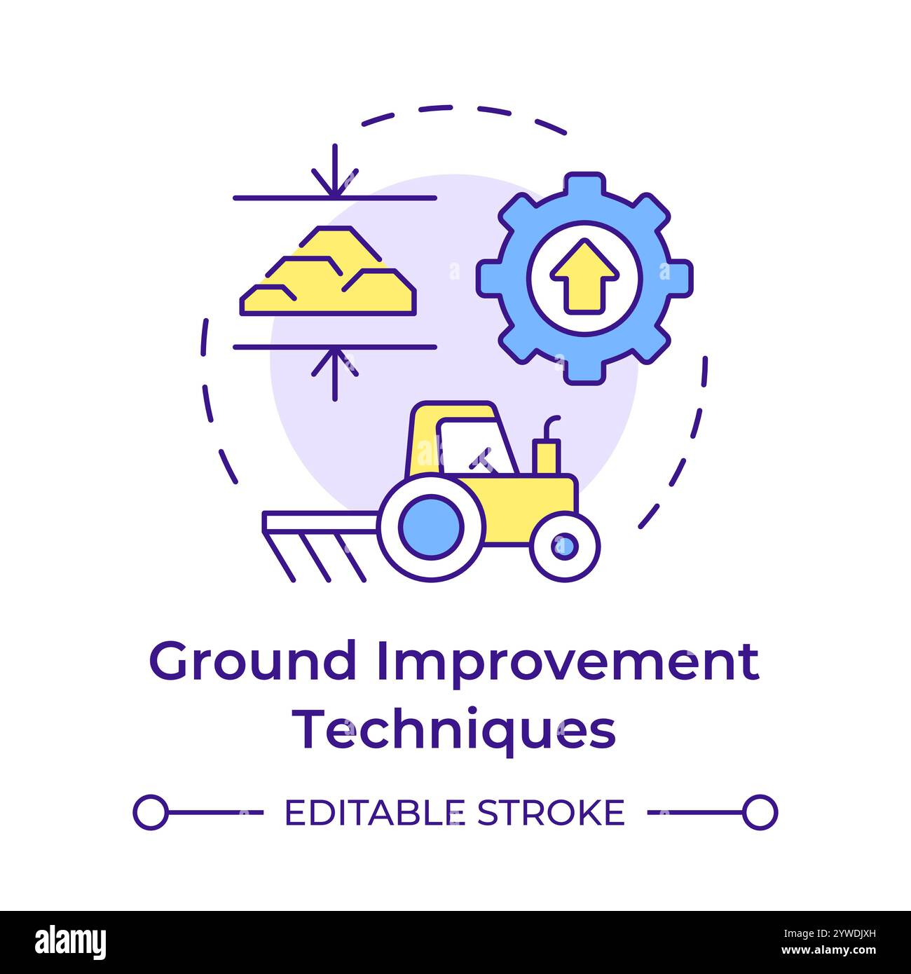 Ground improvement techniques multi color concept icon Stock Vector Image & Art - Alamy