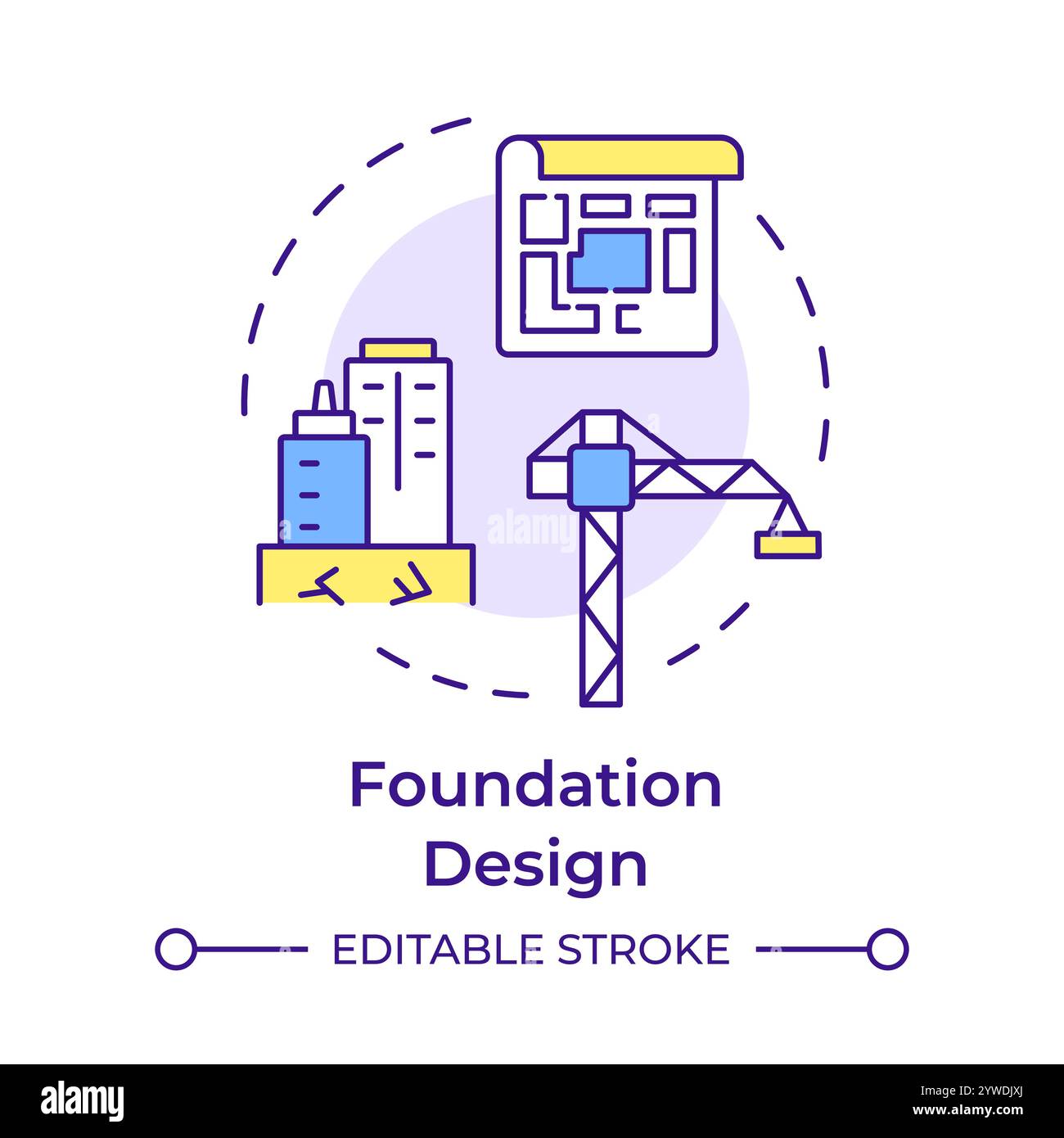 Foundation design multi color concept icon Stock Vector Image & Art - Alamy