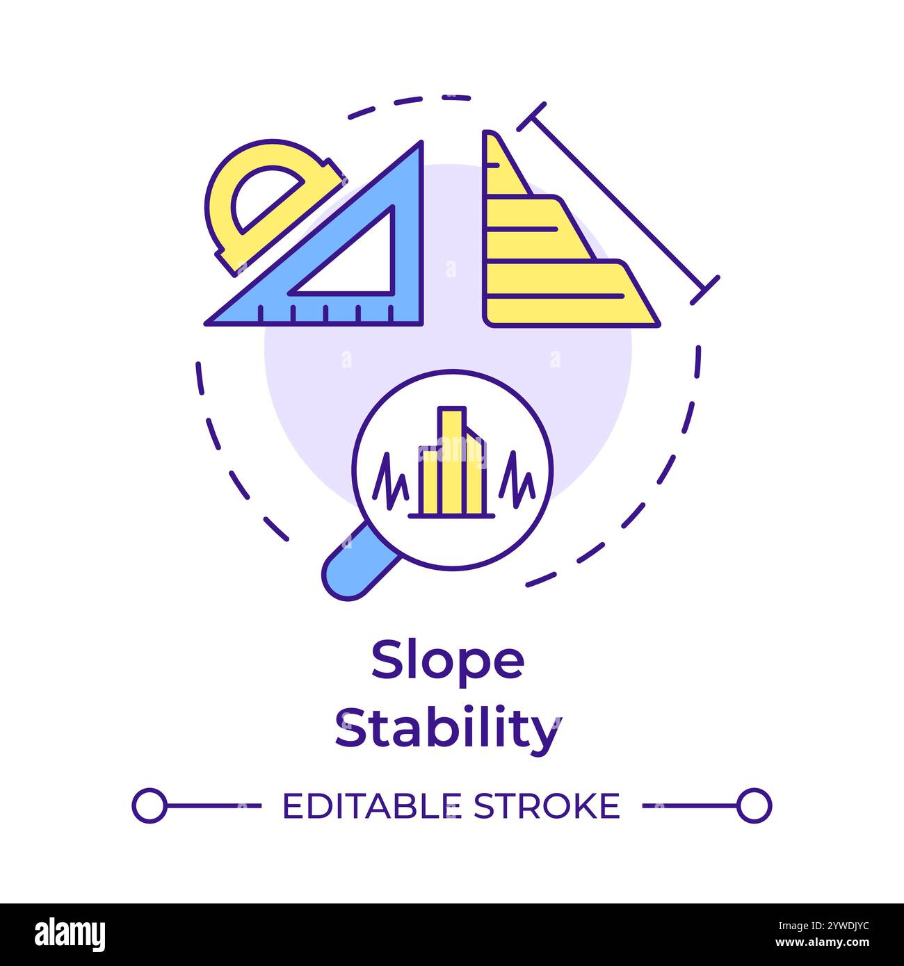 Slope stability multi color concept icon Stock Vector Image & Art - Alamy