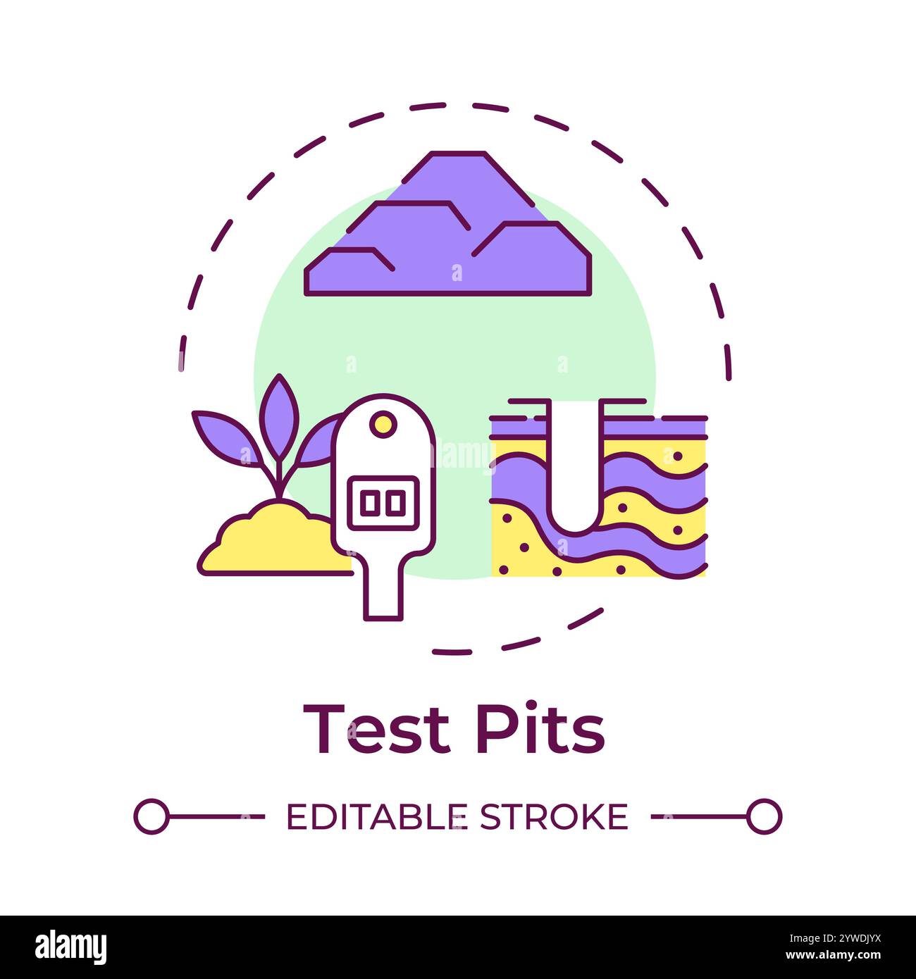 Test pits multi color concept icon Stock Vector Image & Art - Alamy