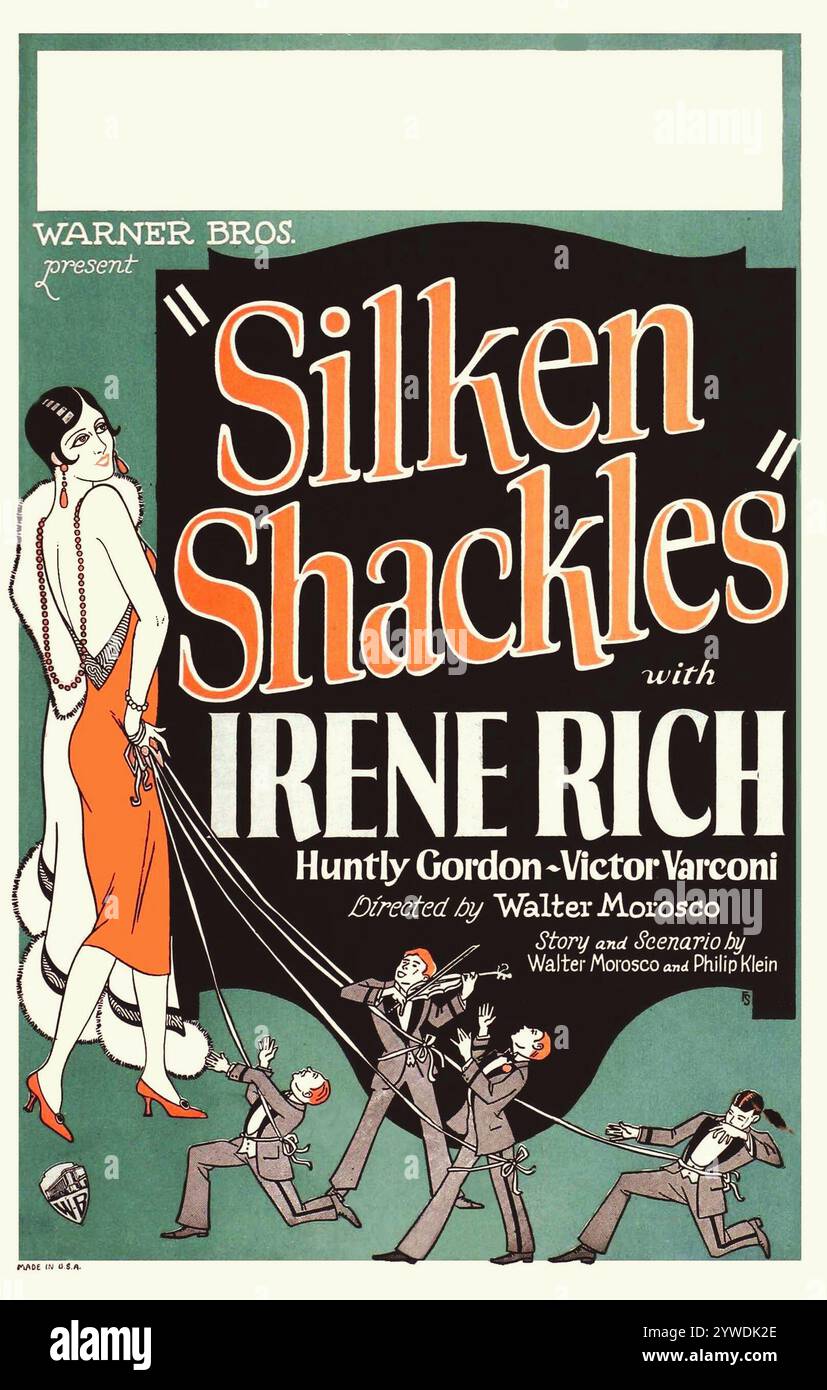 Vintage movie poster for the 1926 film Silken Shackles with Irene Rich ...