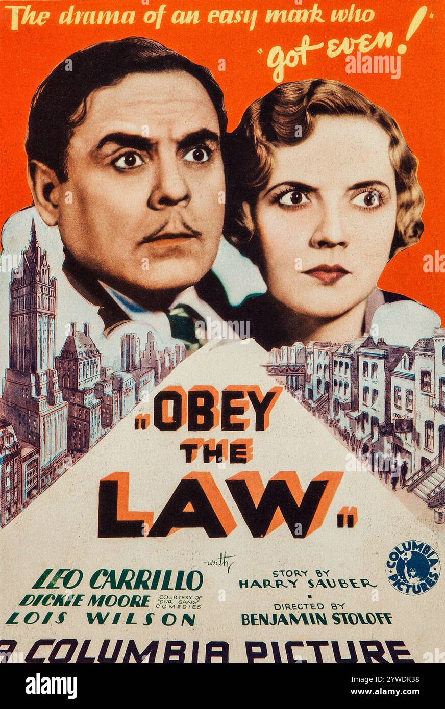 Obey the Law (Columbia, 1926). Trimmed Midget Window Card Stock Photo ...