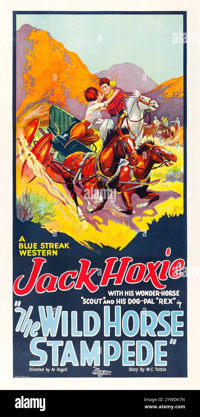The Wild Horse Stampede (Universal, 1926) Jack Hoxie with his wonder ...