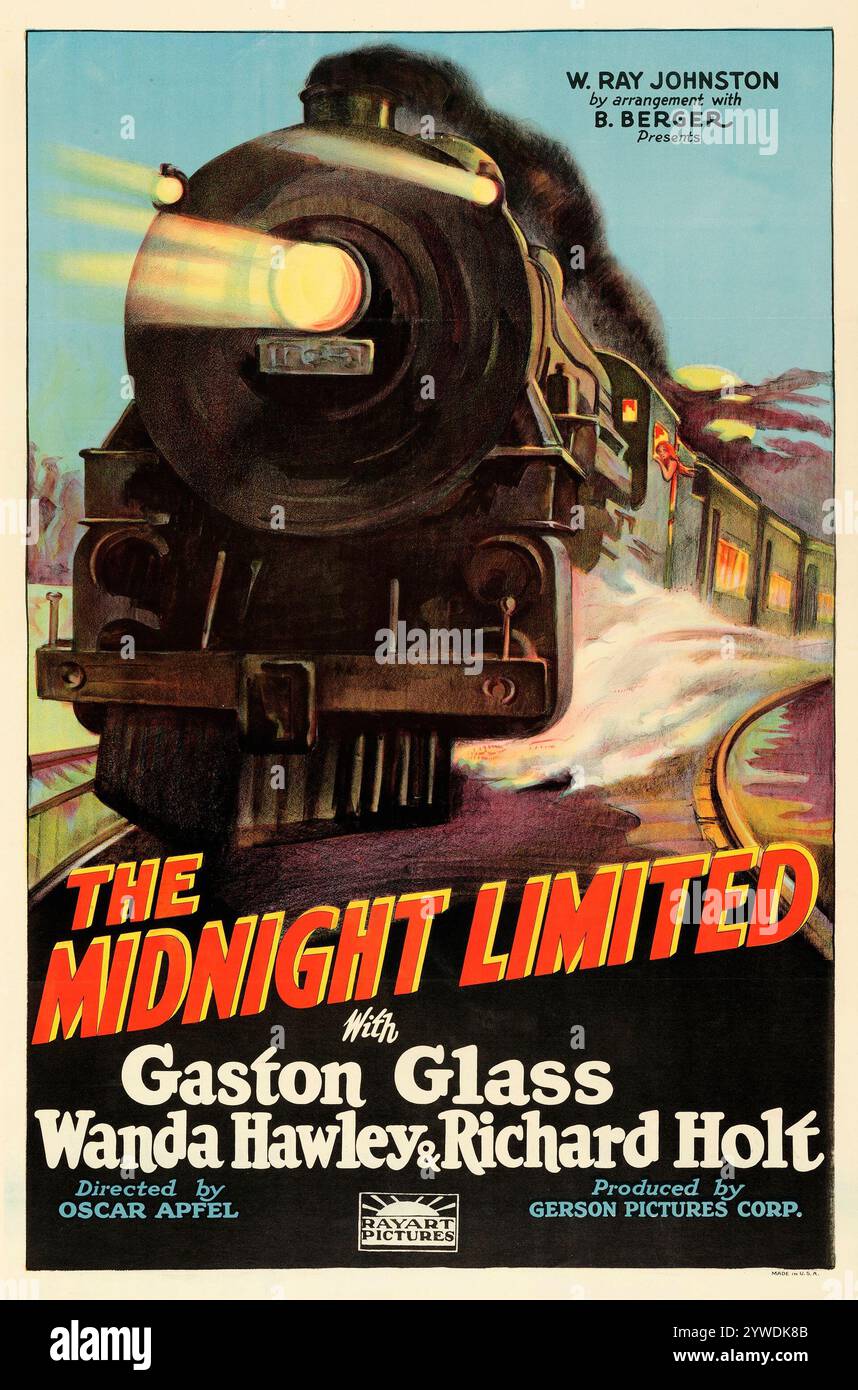 The Midnight Limited (Rayart Pictures, 1926) Vintage film poster ...