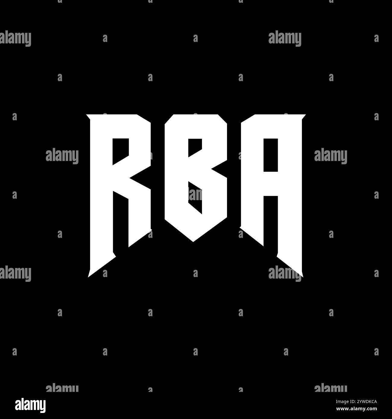 RBA letter logo design for technology company. RBA logo design black and white color combination ...