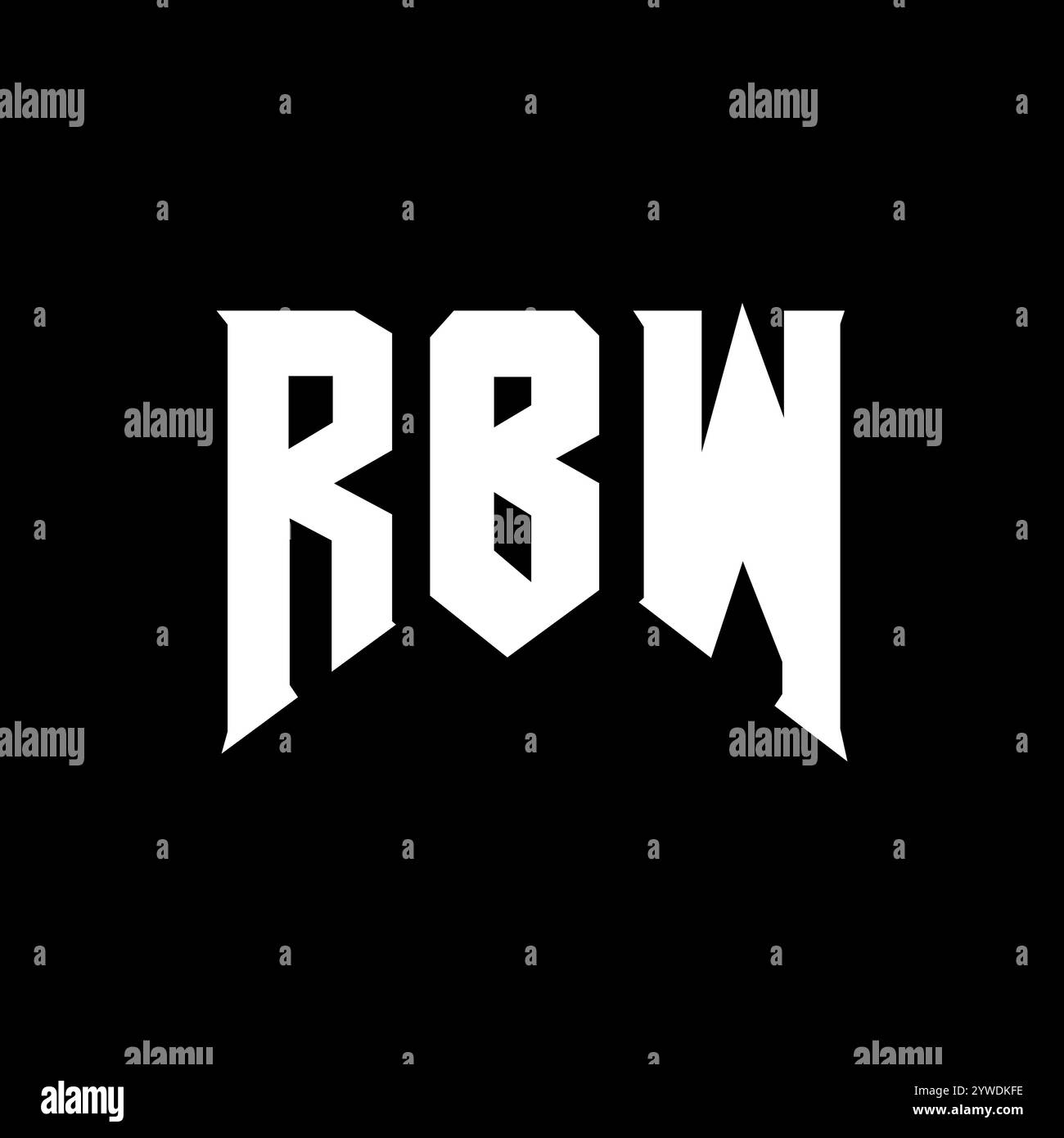 RBW letter logo design for technology company. RBW logo design black ...