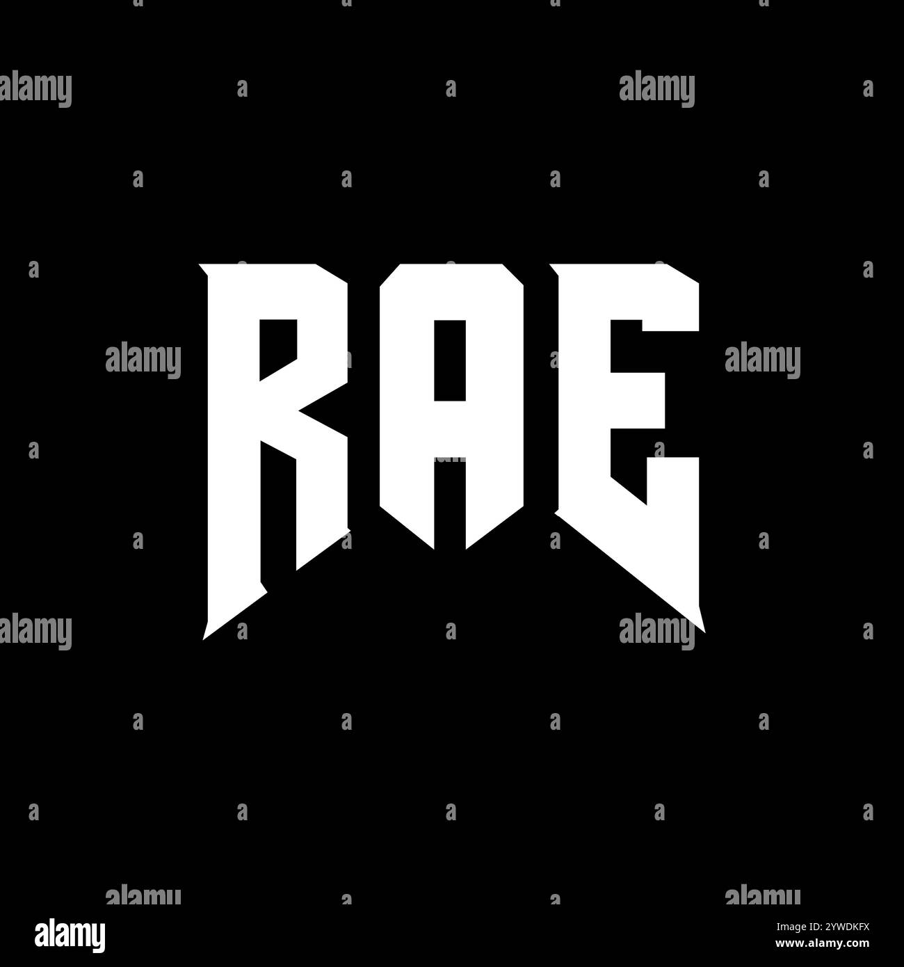 RAE letter logo design for technology company. RAE logo design black and white color combination ...