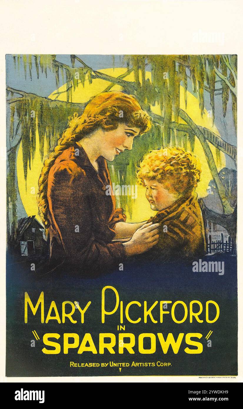 Mary Pickford in Sparrows (United Artists, 1926). Window Card Stock ...