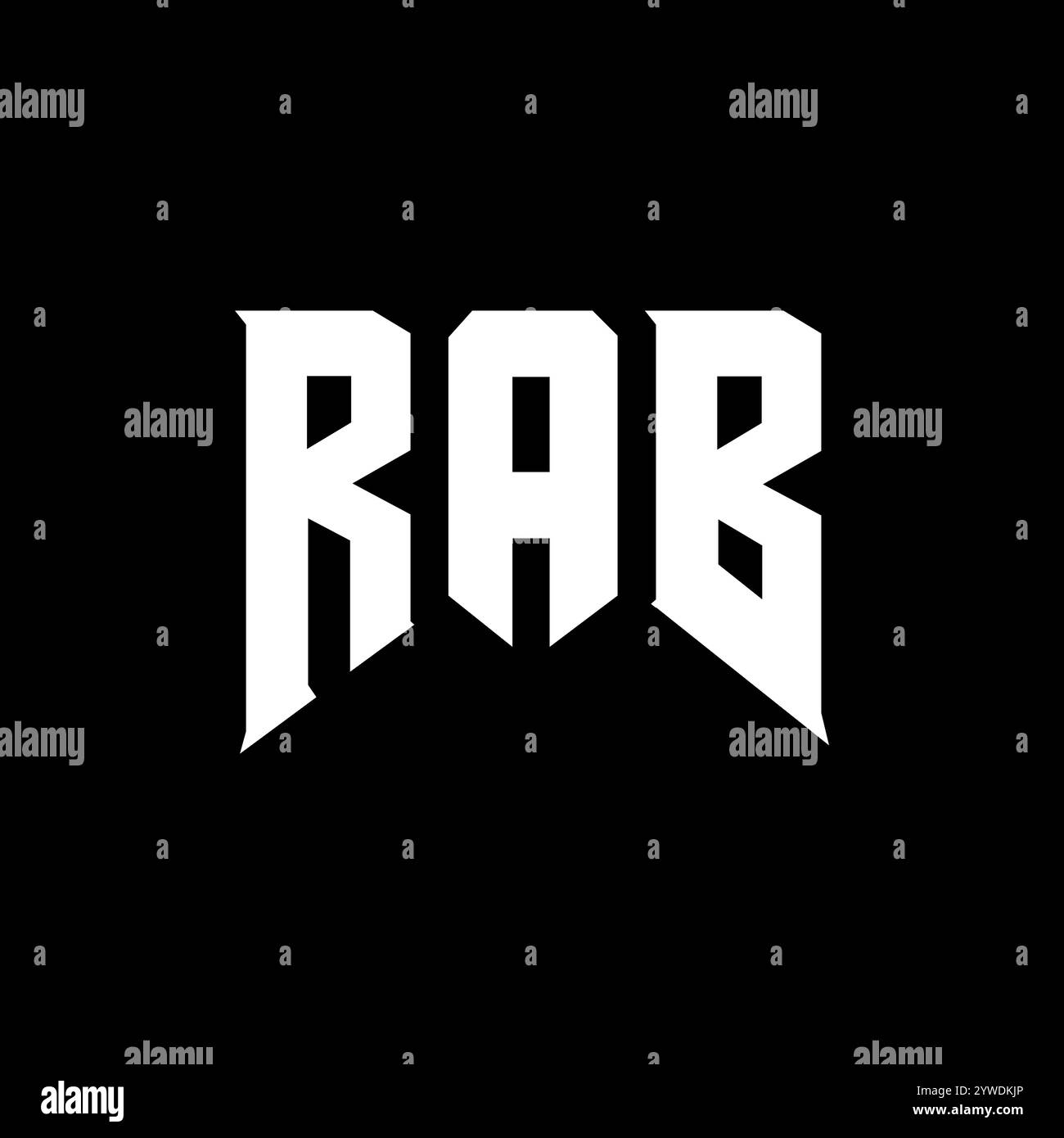 RAB letter logo design for technology company. RAB logo design black ...