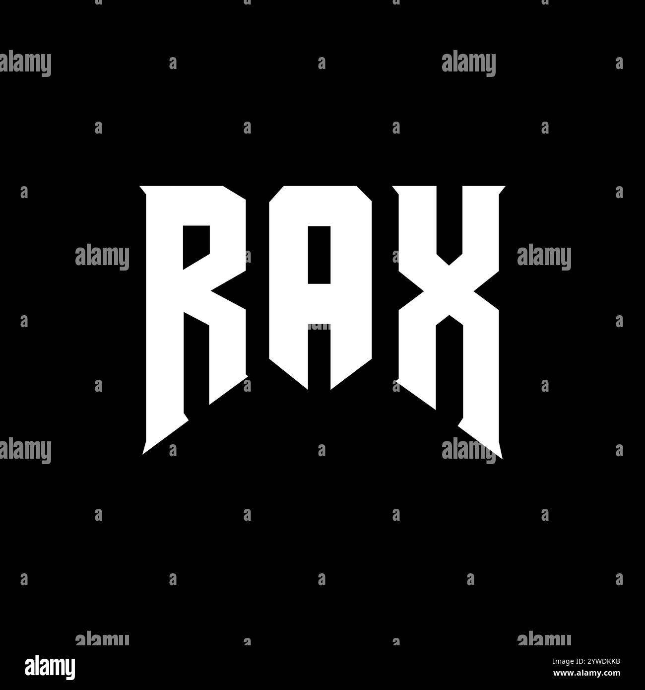 RAX letter logo design for technology company. RAX logo design black ...