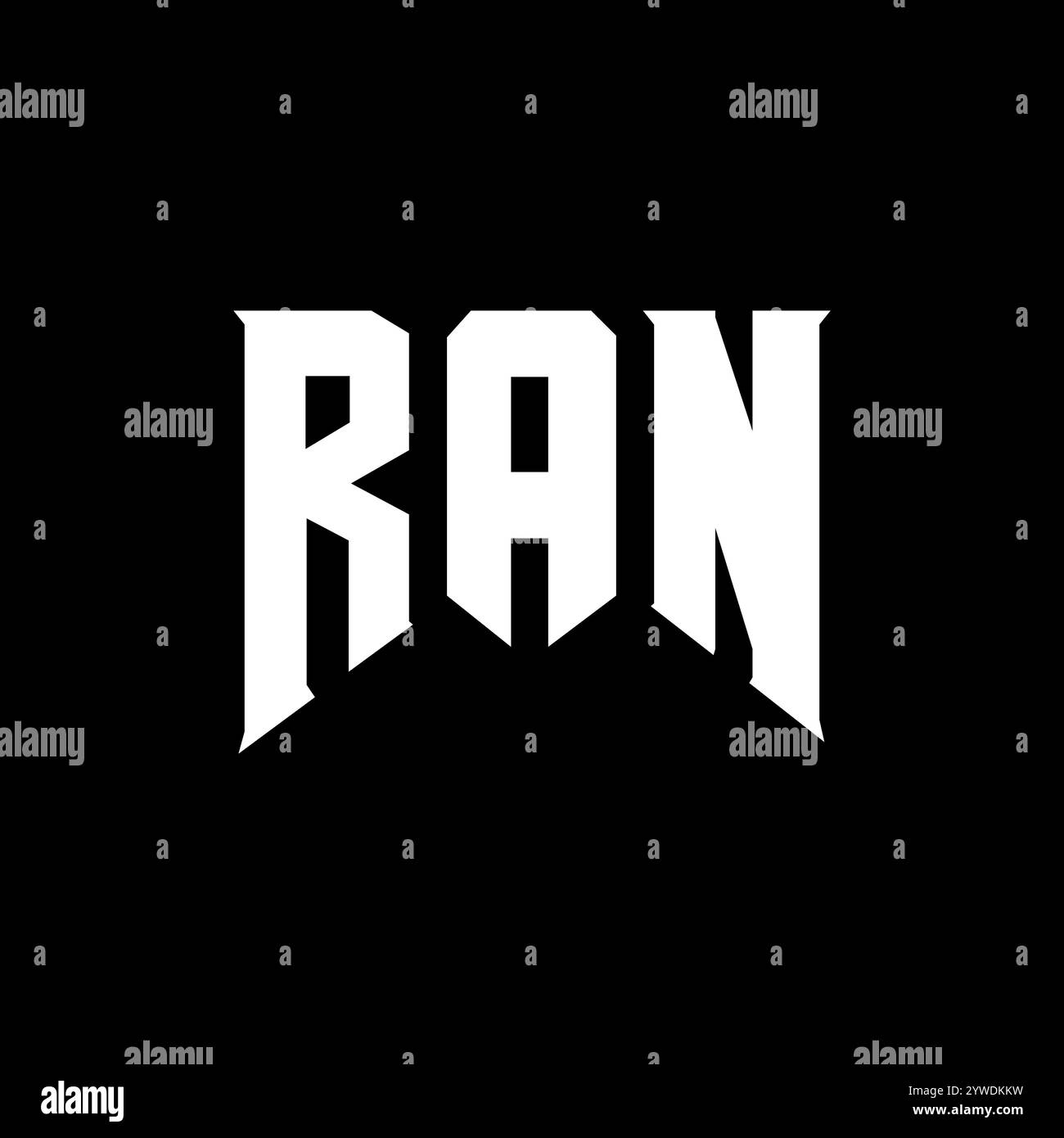 RAN letter logo design for technology company. RAN logo design black ...