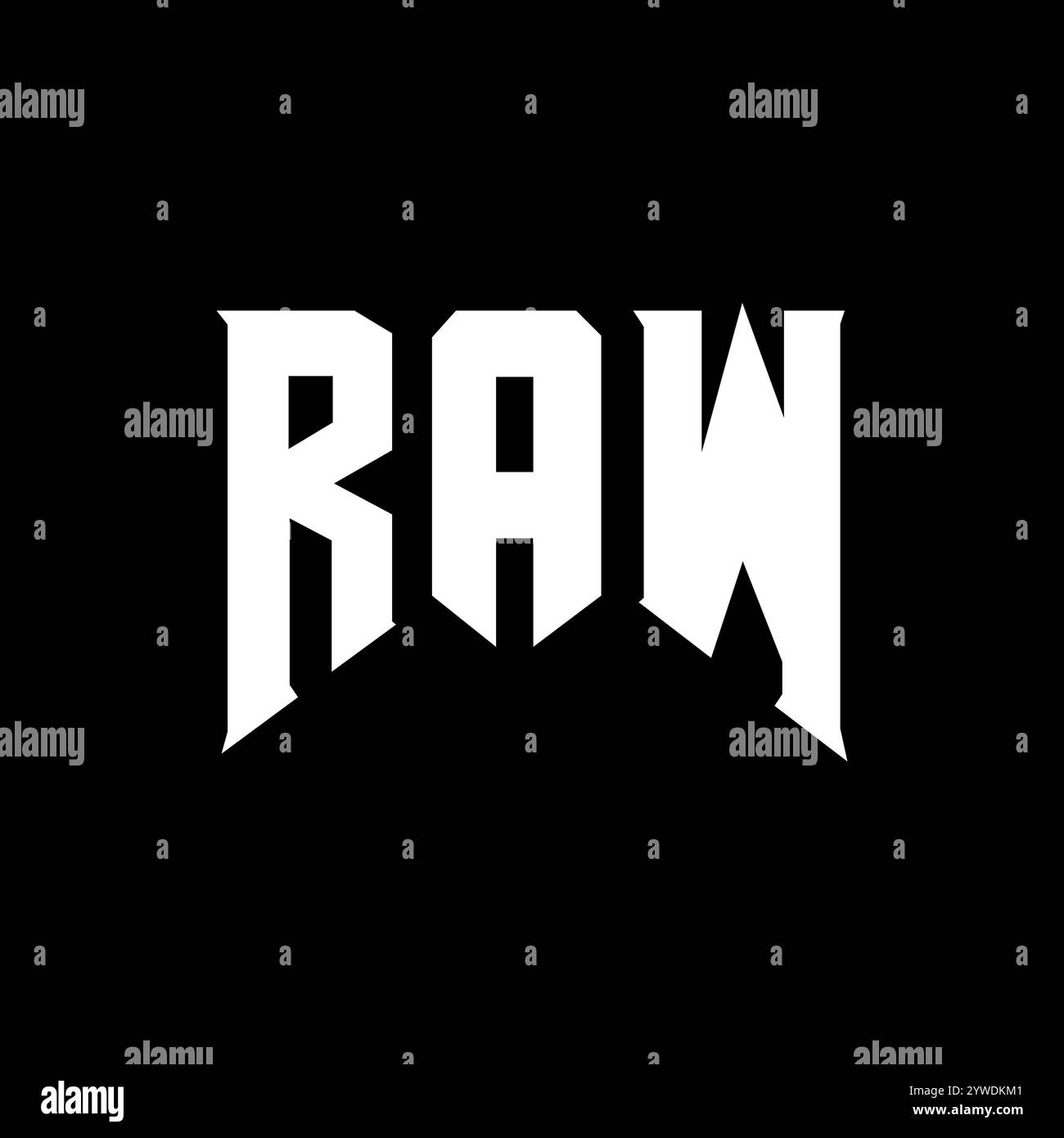 RAW letter logo design for technology company. RAW logo design black ...