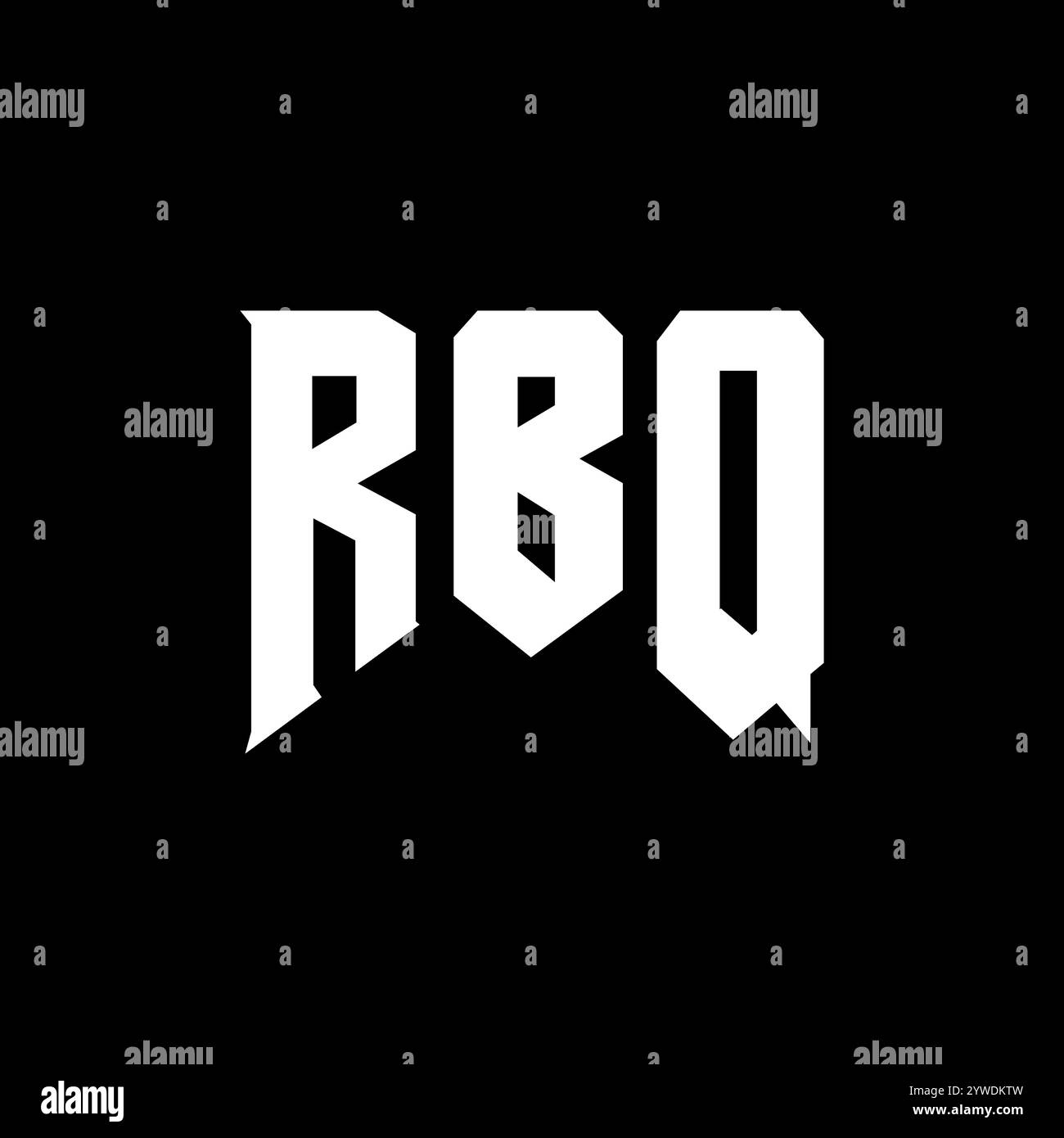 RBQ letter logo design for technology company. RBQ logo design black and white color combination ...