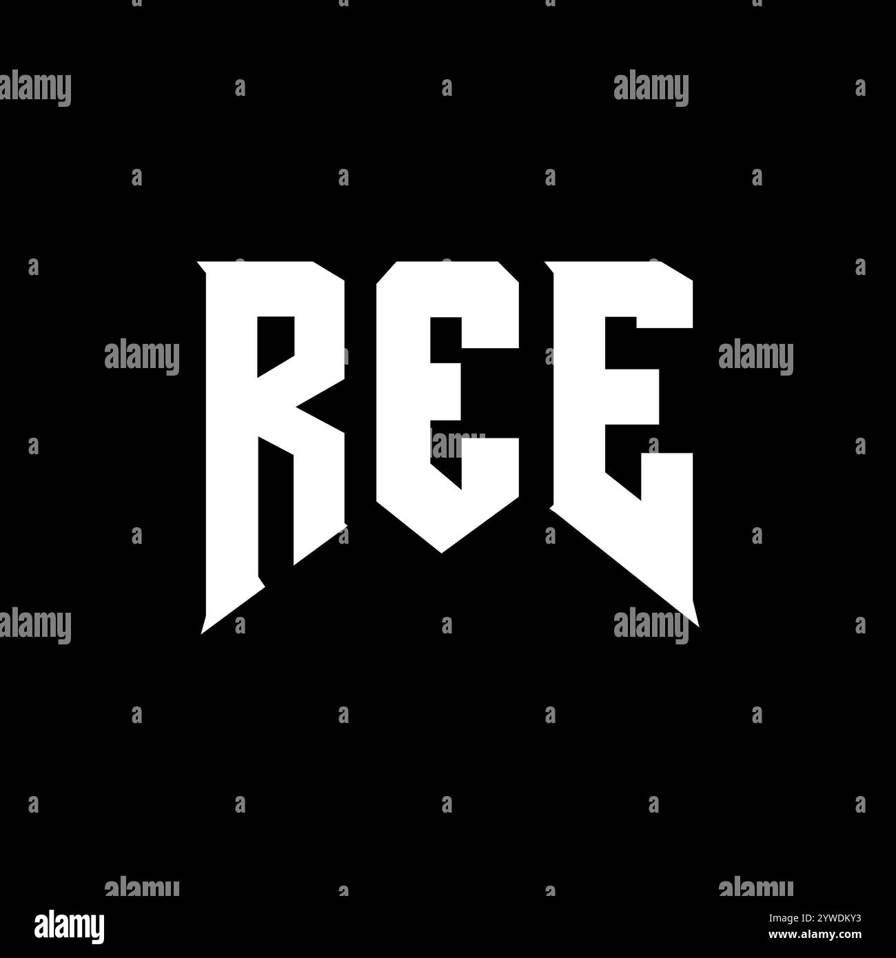 REE letter logo design for technology company. REE logo design black ...