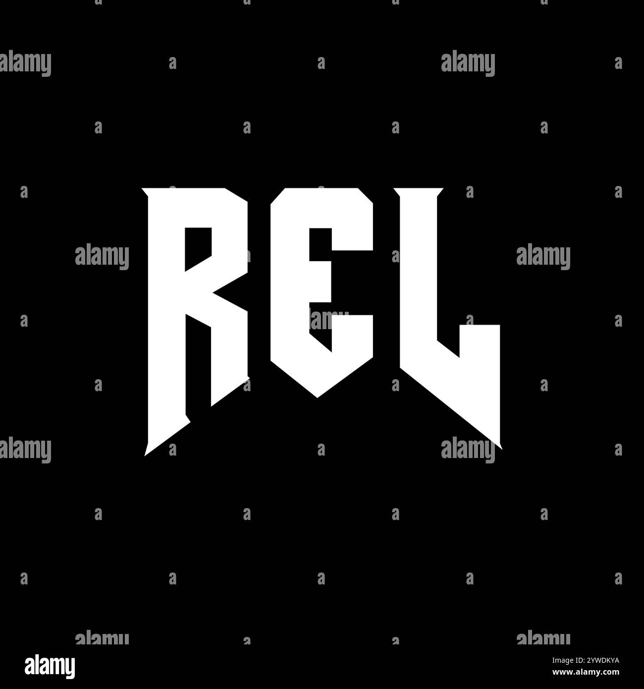 REL letter logo design for technology company. REL logo design black ...
