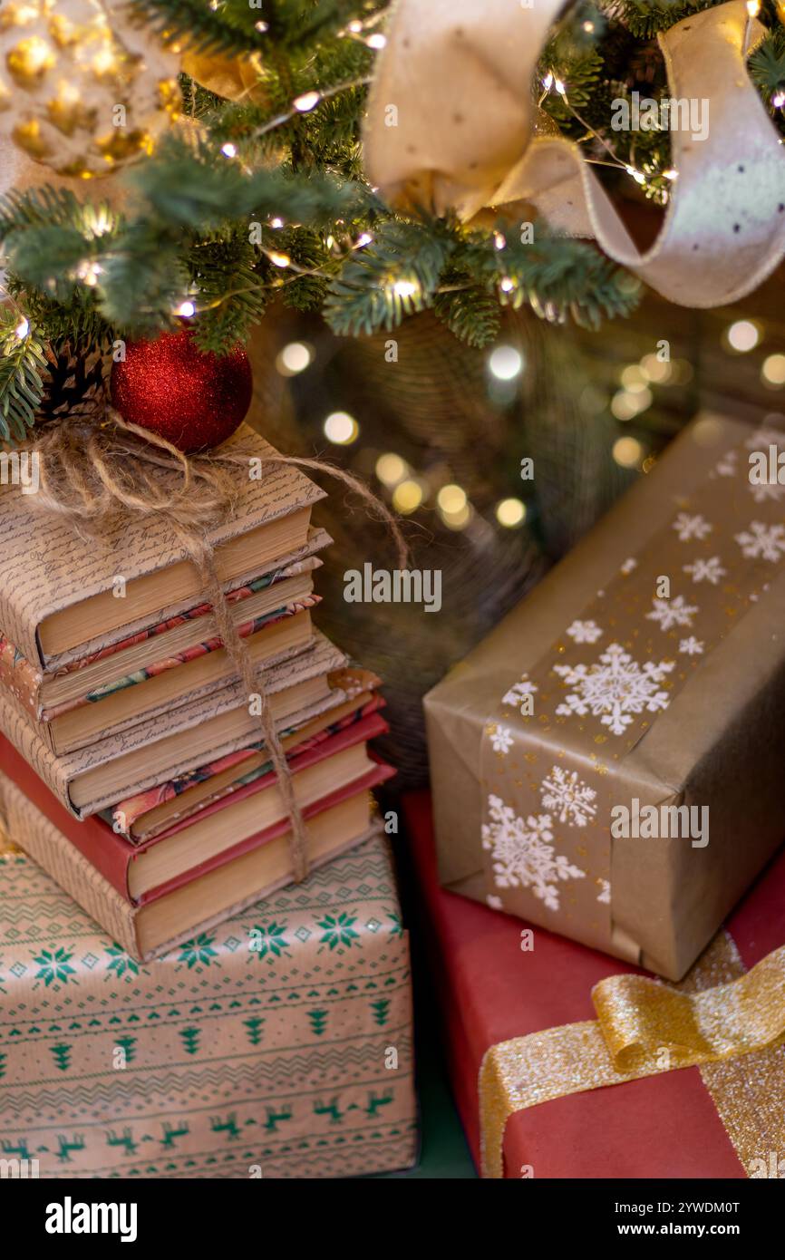 Christmas tree and books hi-res stock photography and images - Alamy