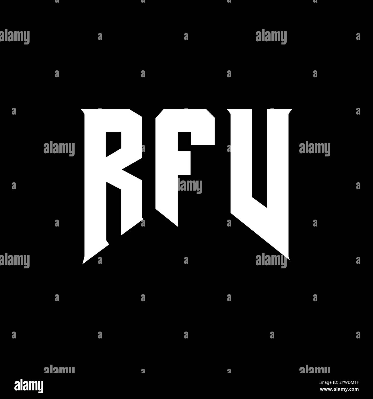 RFV letter logo design for technology company. RFV logo design black ...