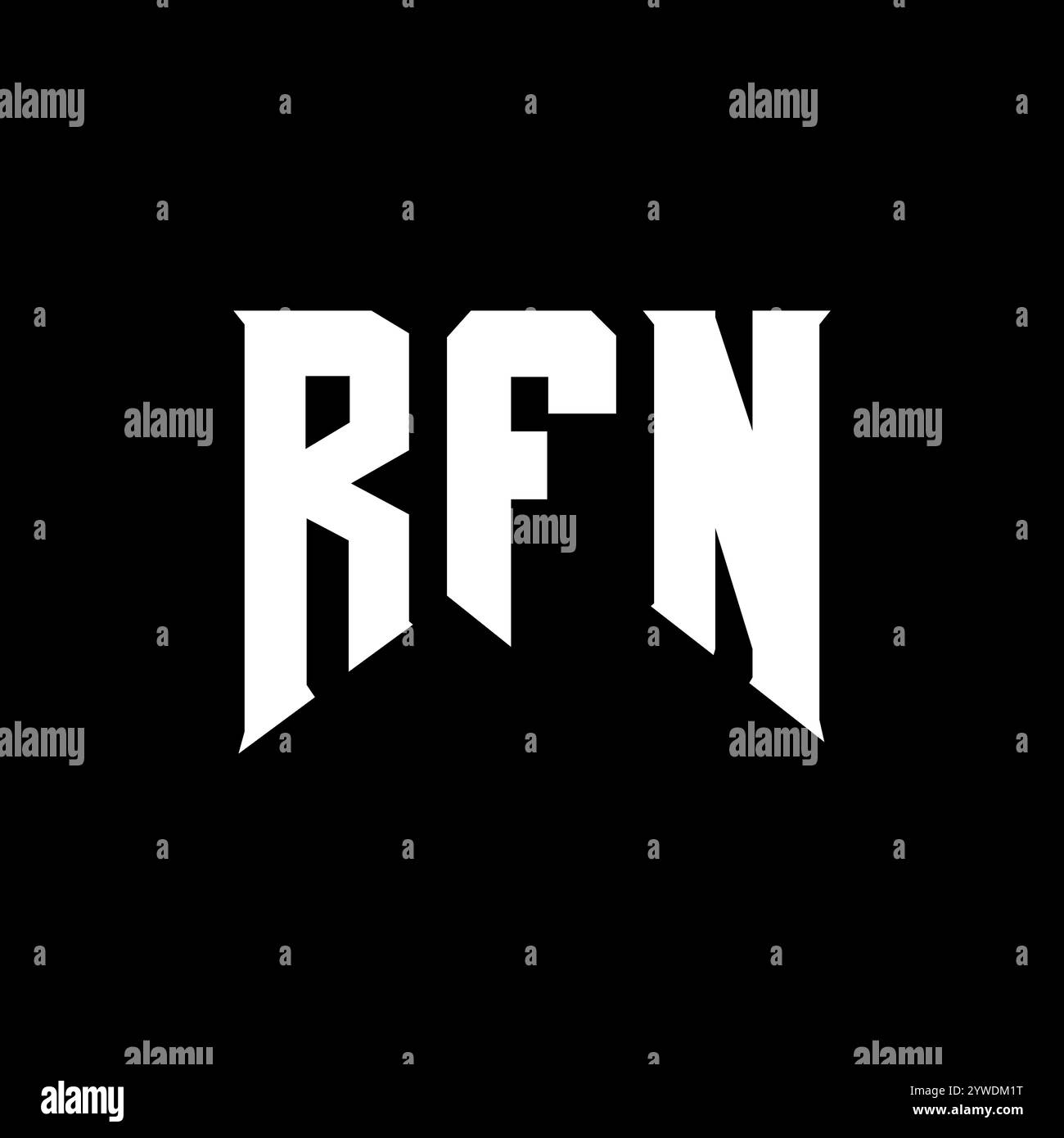 RFN letter logo design for technology company. RFN logo design black ...