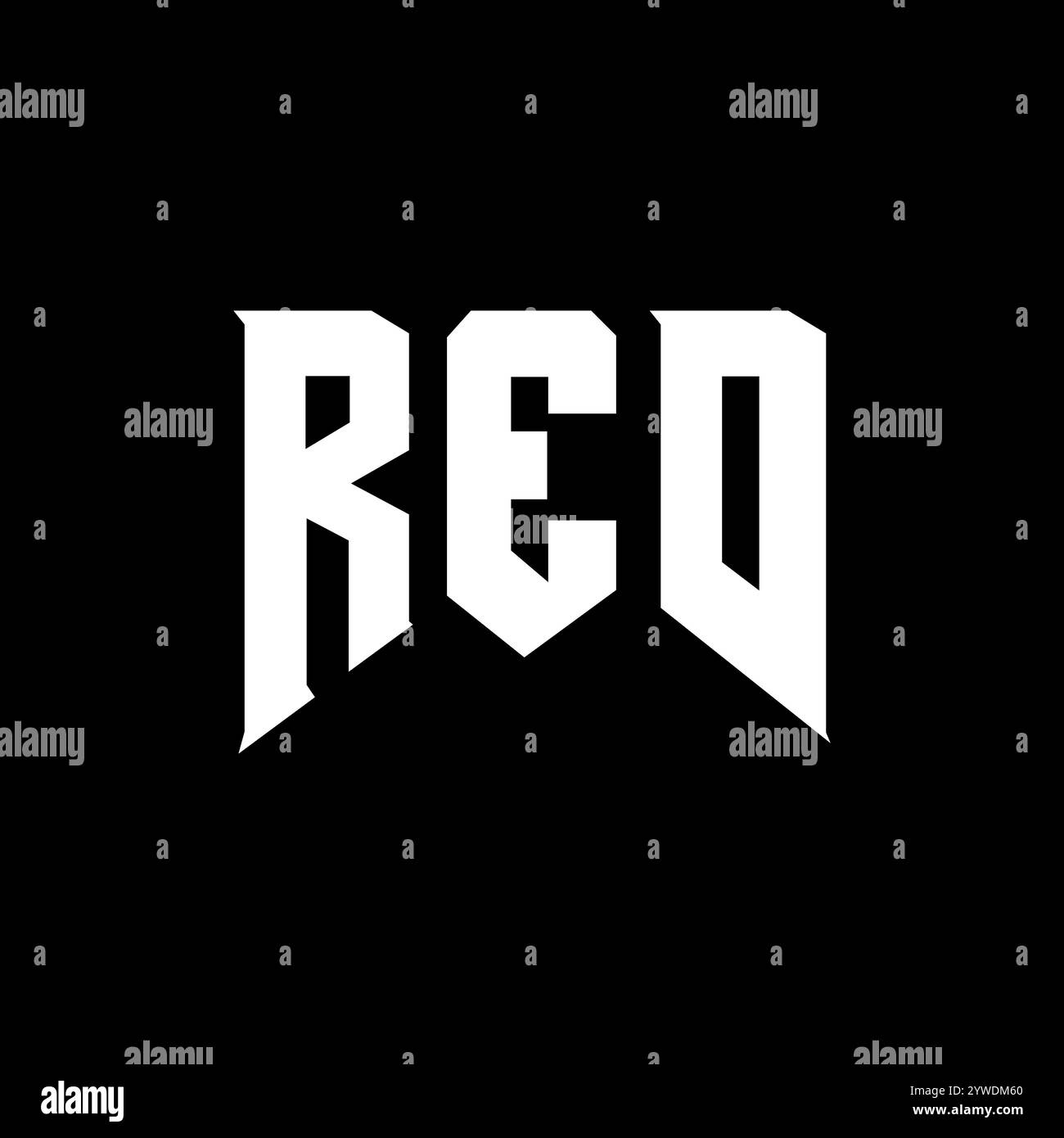 RED letter logo design for technology company. RED logo design black ...