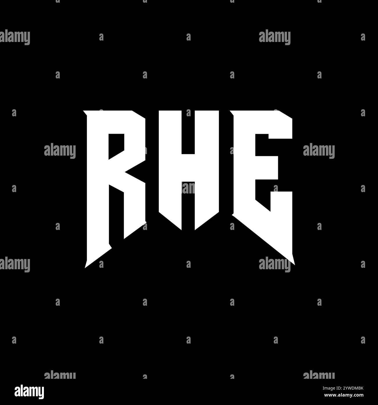 RHE letter logo design for technology company. RHE logo design black ...